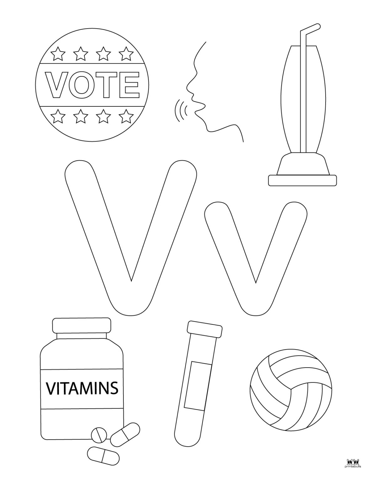 Letter V Worksheets - 50 FREE Printables | Printabulls