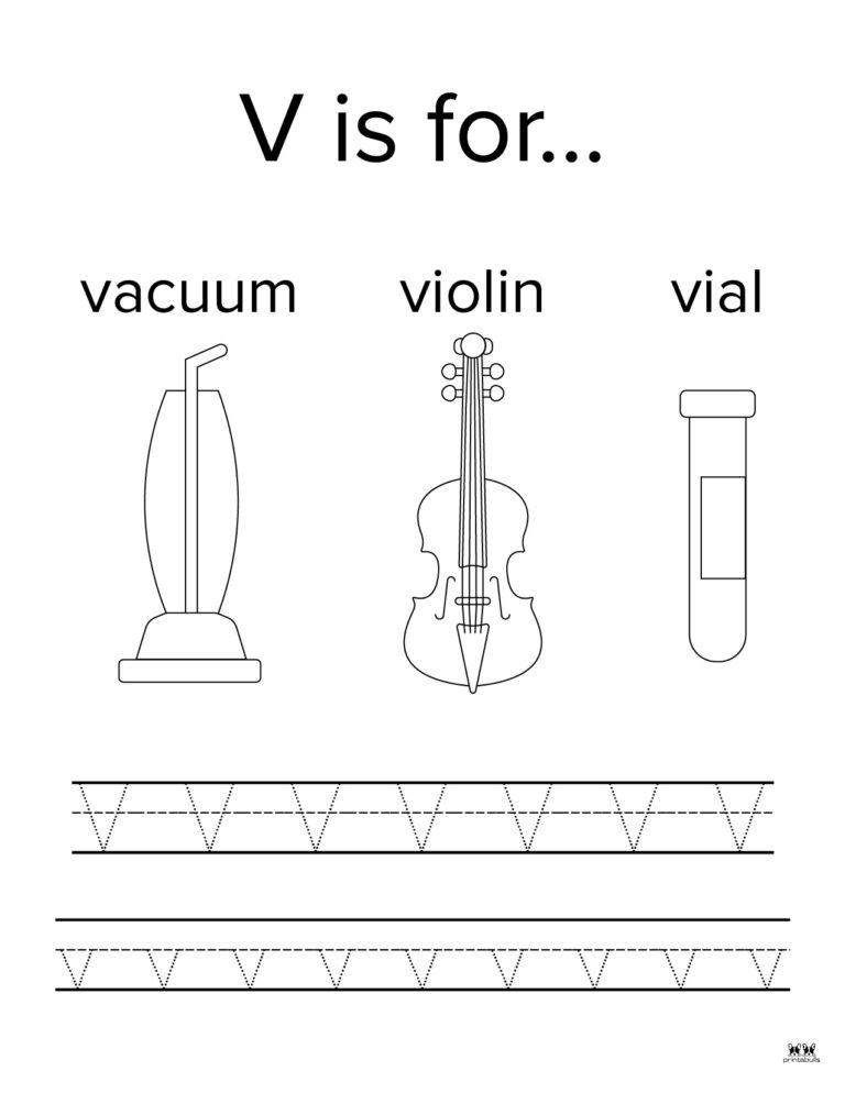 Letter V Worksheets - 50 FREE Printables | Printabulls
