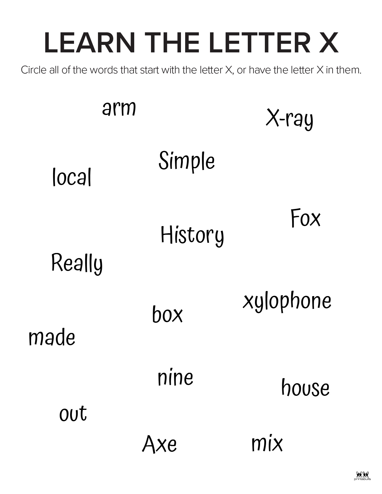 Letter X Worksheets - 50 FREE Printables | Printabulls