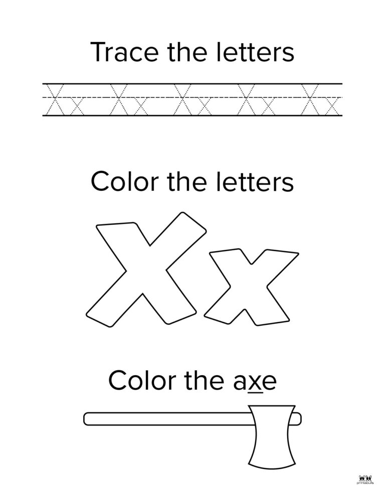 Letter X Worksheets - 50 FREE Printables | Printabulls