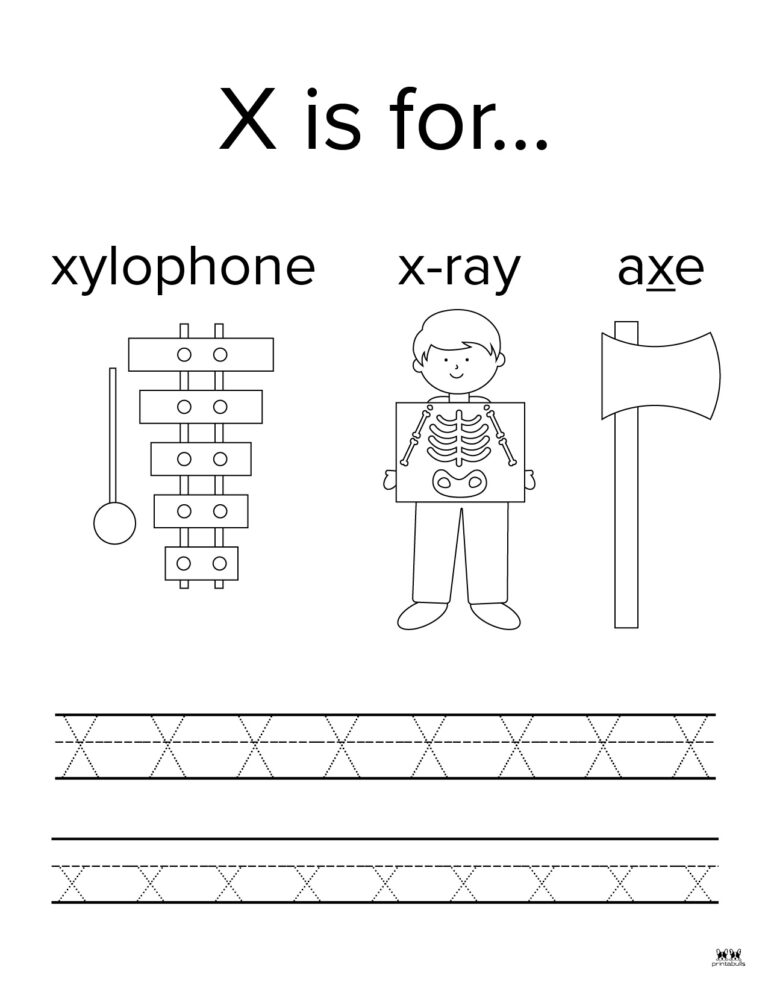 Letter X Worksheets - 50 FREE Printables | Printabulls