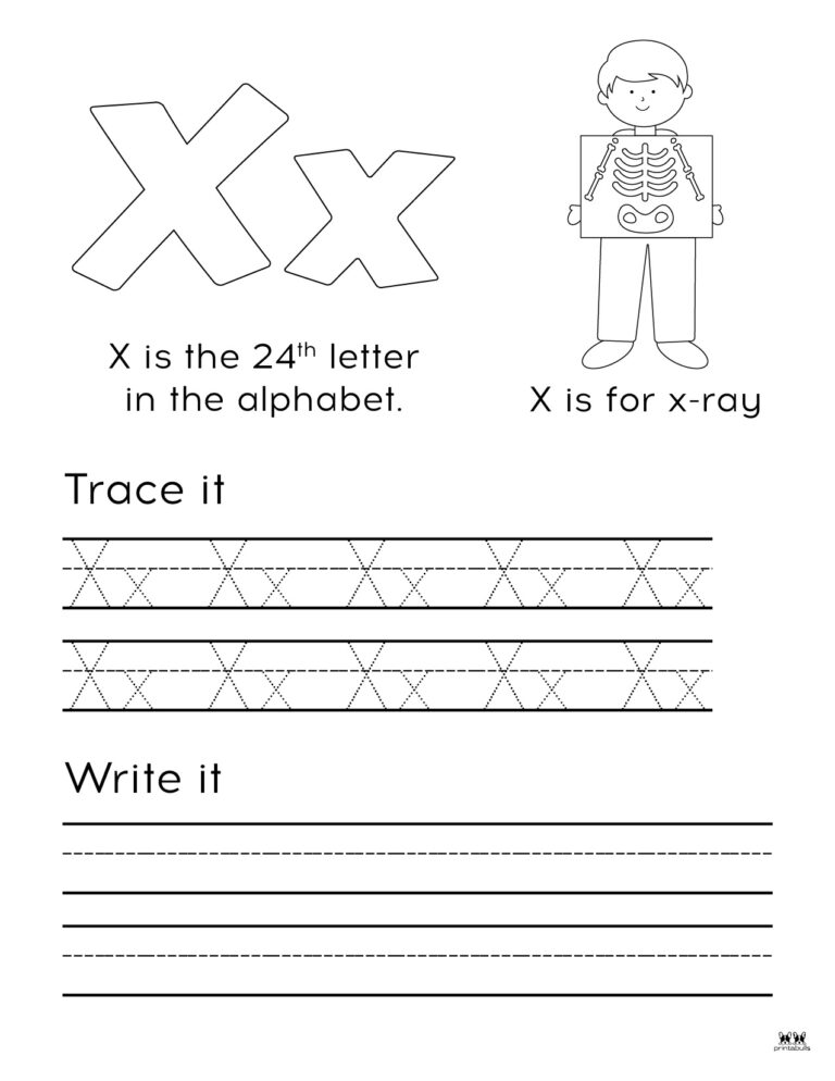 Letter X Worksheets - 50 FREE Printables - PrintaBulk