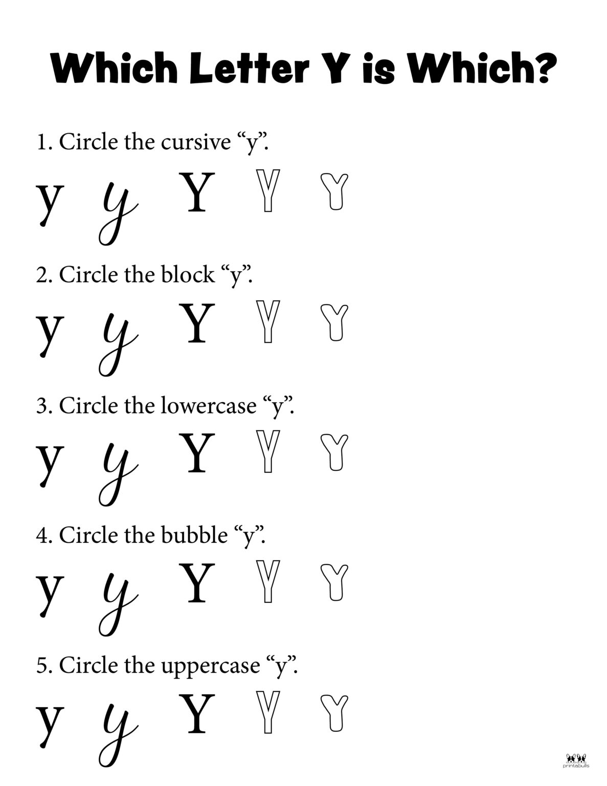 Letter Y Worksheets - 50 FREE Printables | Printabulls