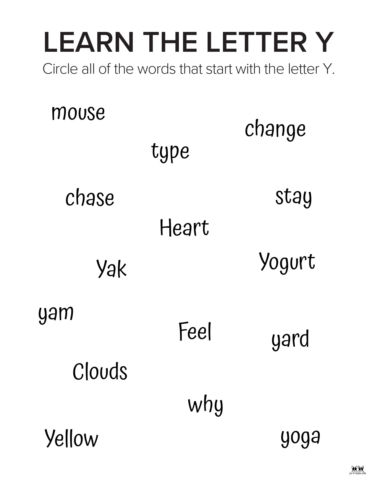 Letter Y Worksheets - 50 FREE Printables | Printabulls