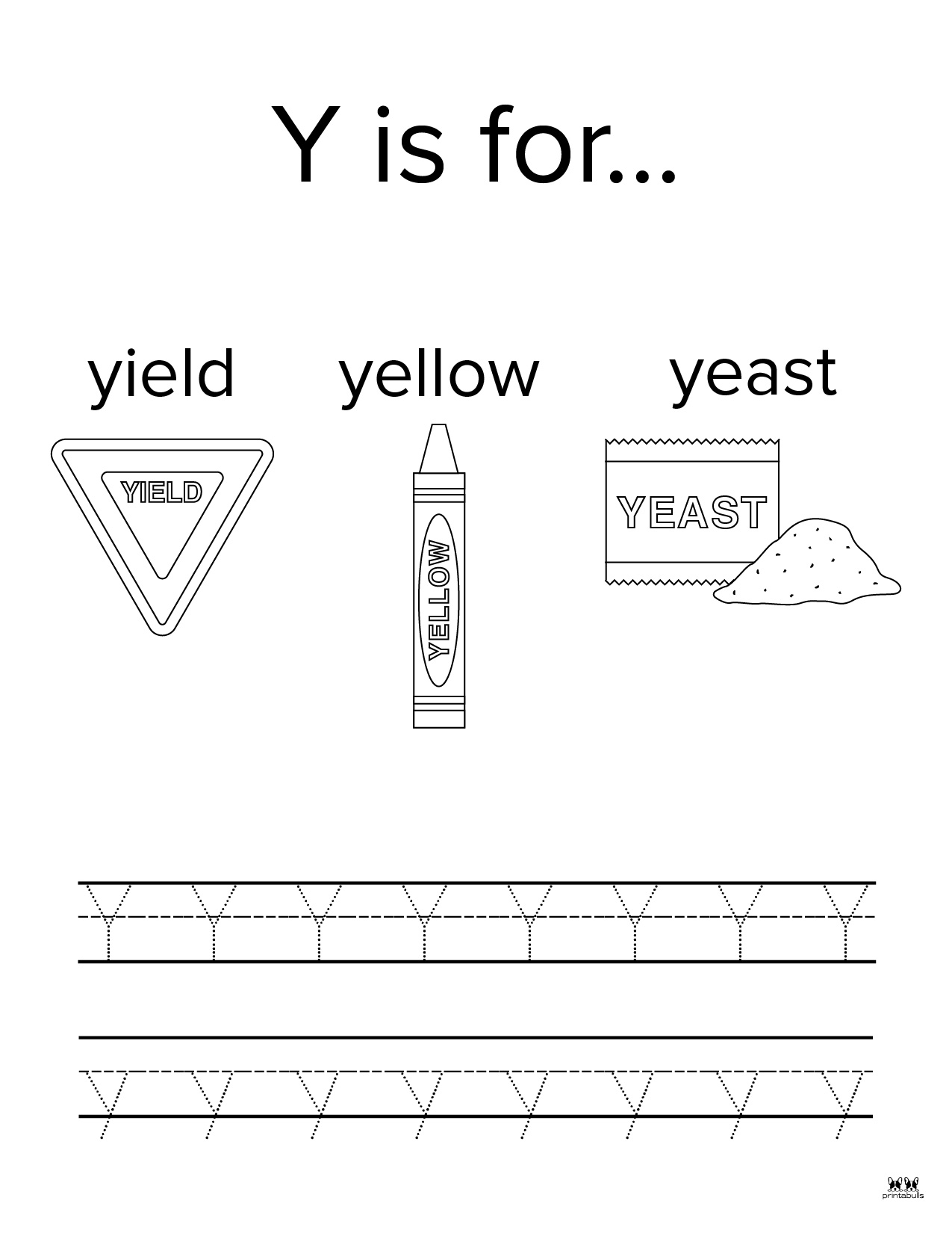 Letter Y Worksheets - 50 FREE Printables | Printabulls