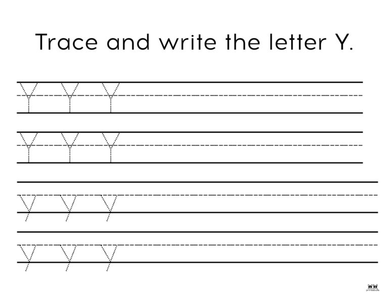Letter Y Worksheets - 50 FREE Printables | Printabulls