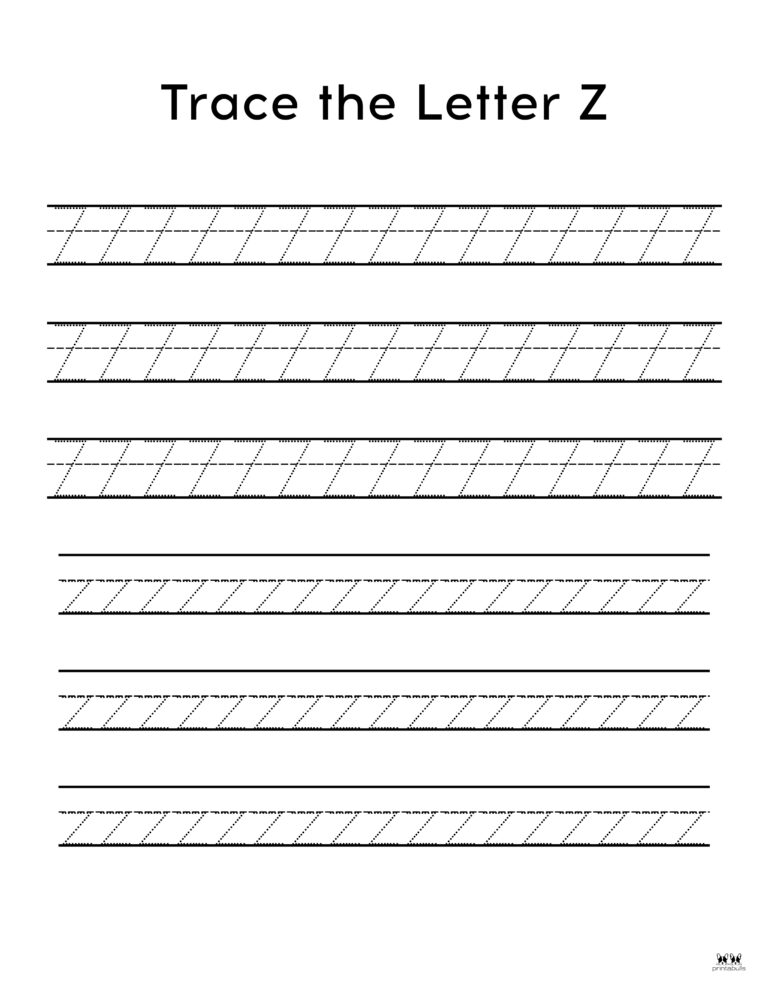 Letter Z Worksheets - 50 FREE Printables - PrintaBulk