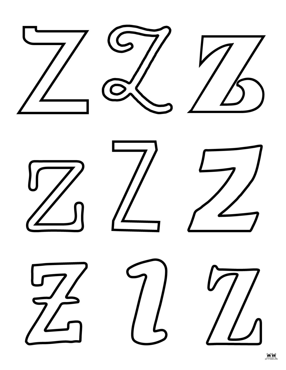 Letter Z Worksheets - 50 FREE Printables | Printabulls