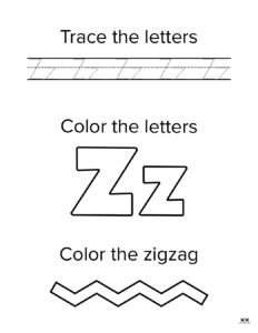 Letter Z Worksheets - 50 FREE Printables | Printabulls
