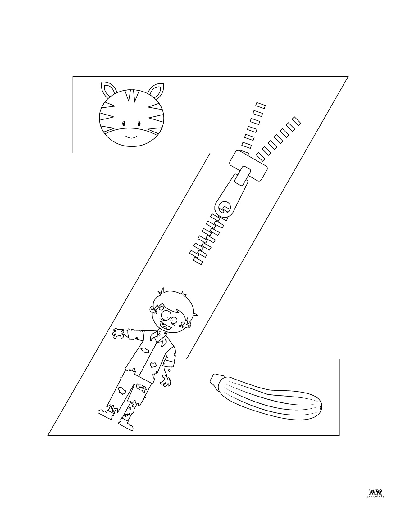 Letter Z Worksheets - 50 FREE Printables | Printabulls