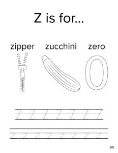 Letter Z Worksheets - 50 FREE Printables - PrintaBulk