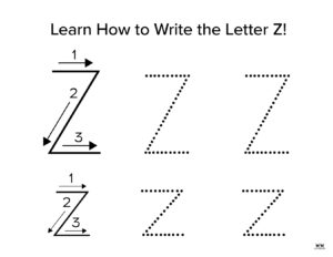 Letter Z Worksheets - 50 FREE Printables | Printabulls