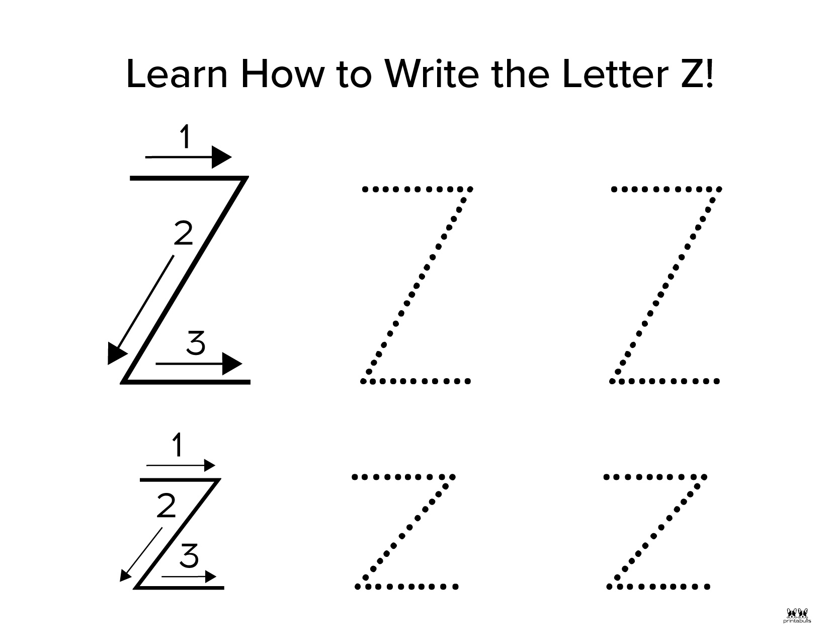Letter Z Worksheets - 50 FREE Printables | Printabulls