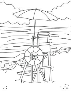 Beach Coloring Pages - 25 FREE Pages | Printabulls