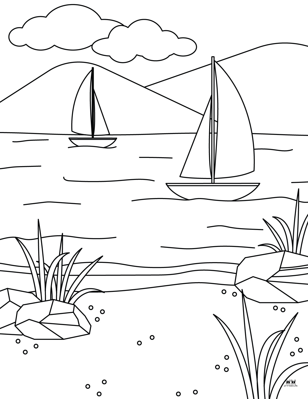 Beach Coloring Pages - 25 FREE Pages | Printabulls