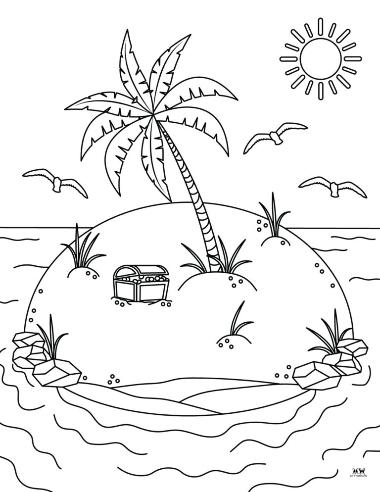 Beach Coloring Pages - 25 FREE Pages | Printabulls