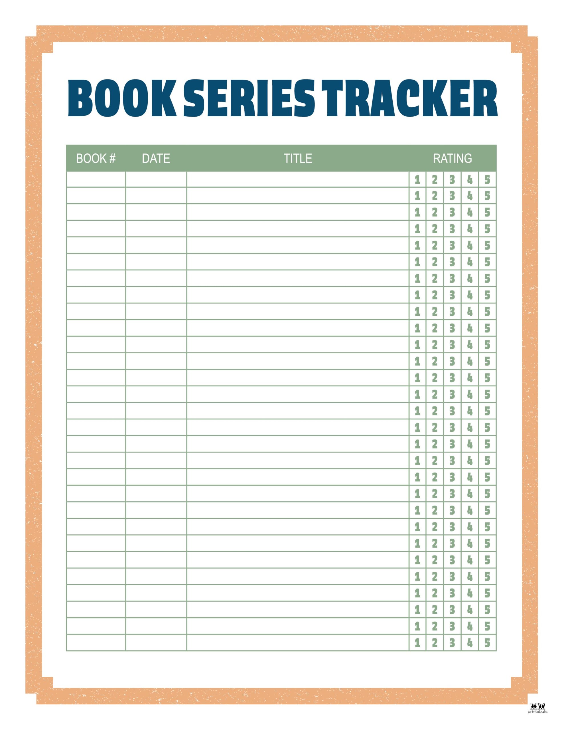 Book Trackers - 15 FREE Trackers - PrintaBulk