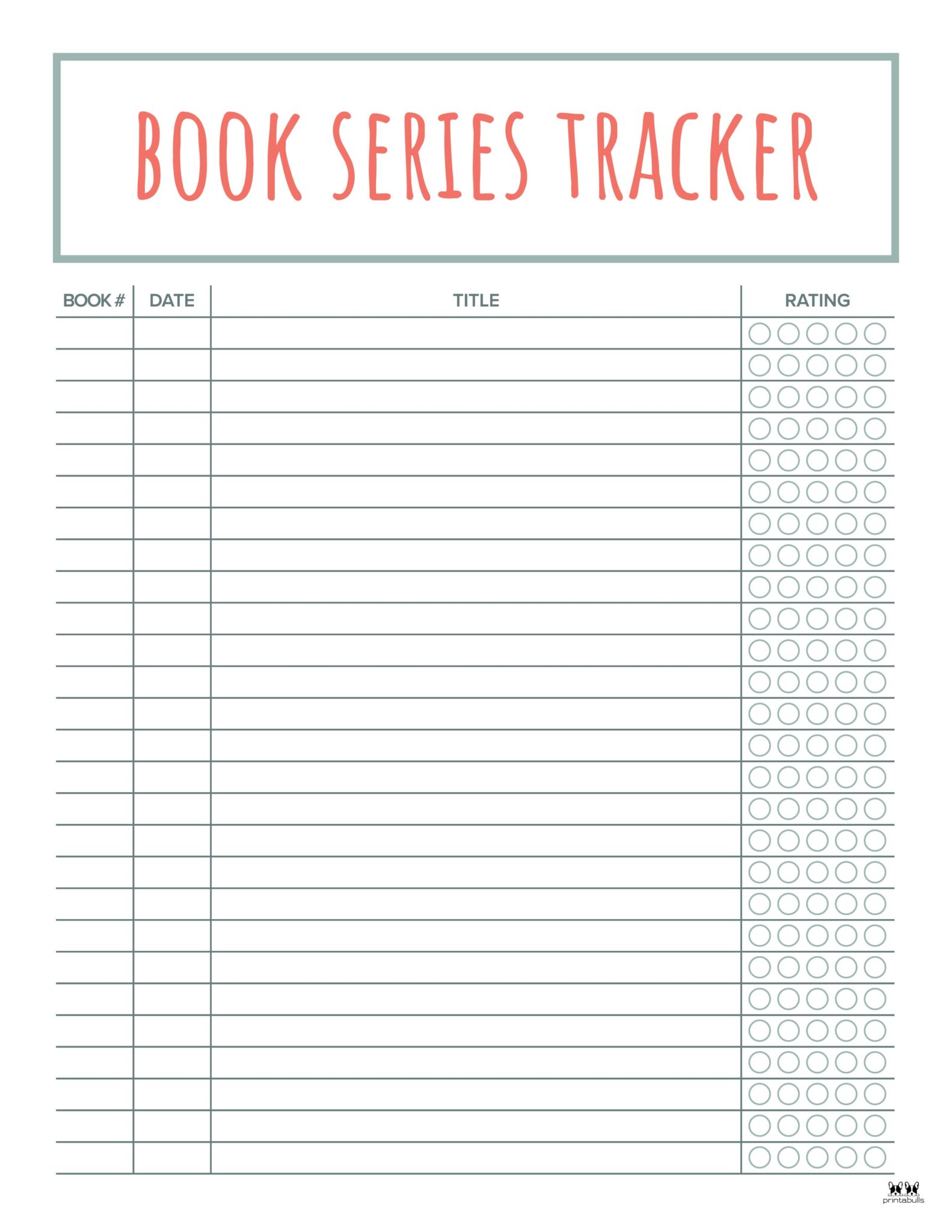 Book Trackers - 15 FREE Trackers | Printabulls