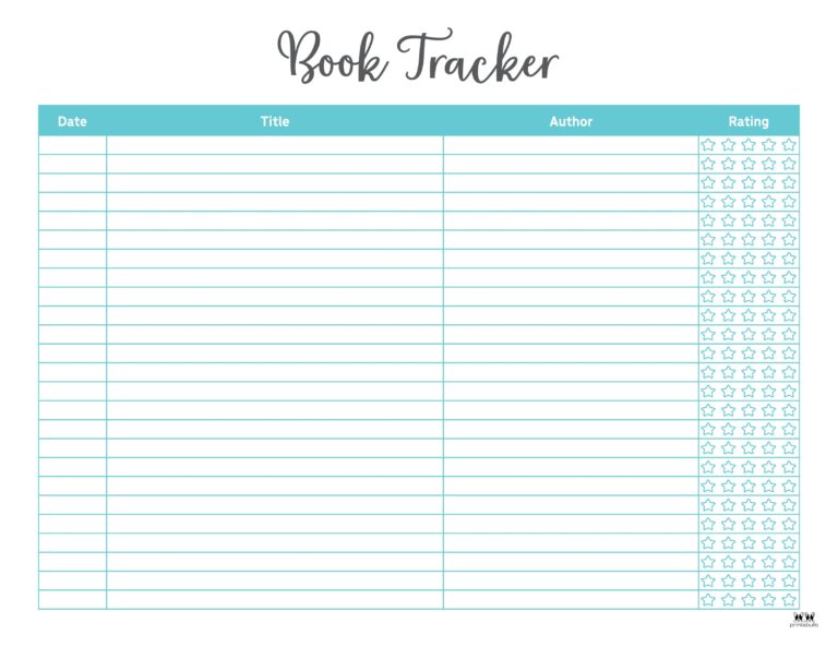 Book Trackers - 15 FREE Trackers | Printabulls