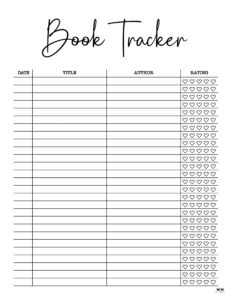 Book Trackers - 15 FREE Trackers | Printabulls