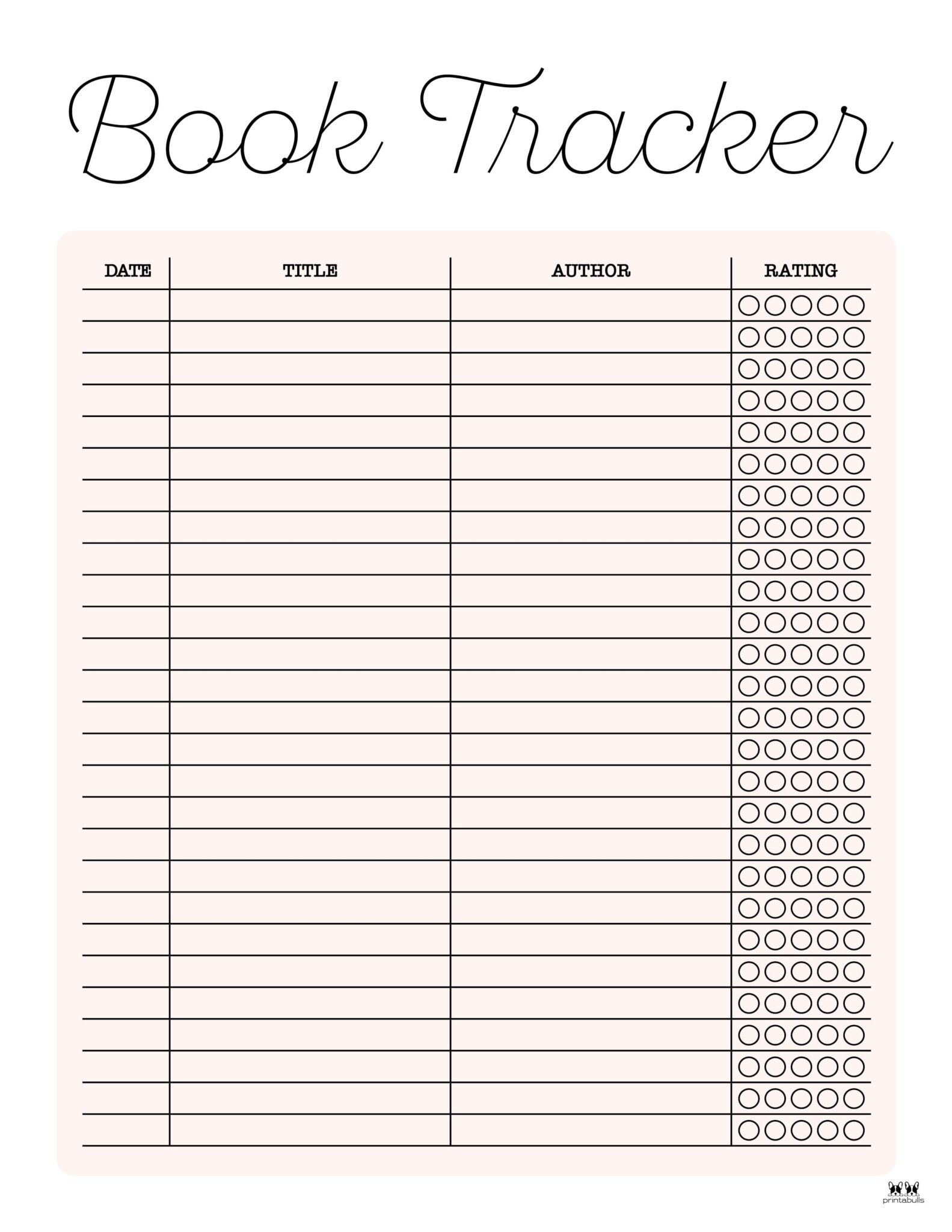 Book Trackers - 15 FREE Trackers | Printabulls