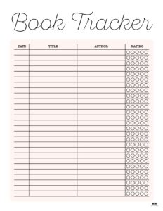Book Trackers - 15 FREE Trackers | Printabulls