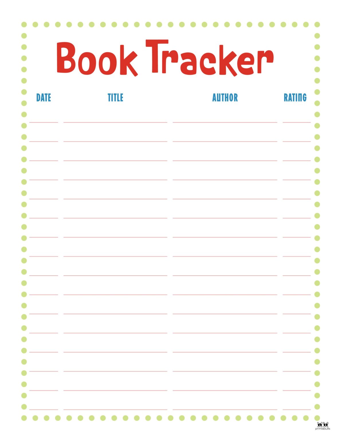 Book Trackers - 15 FREE Trackers | Printabulls