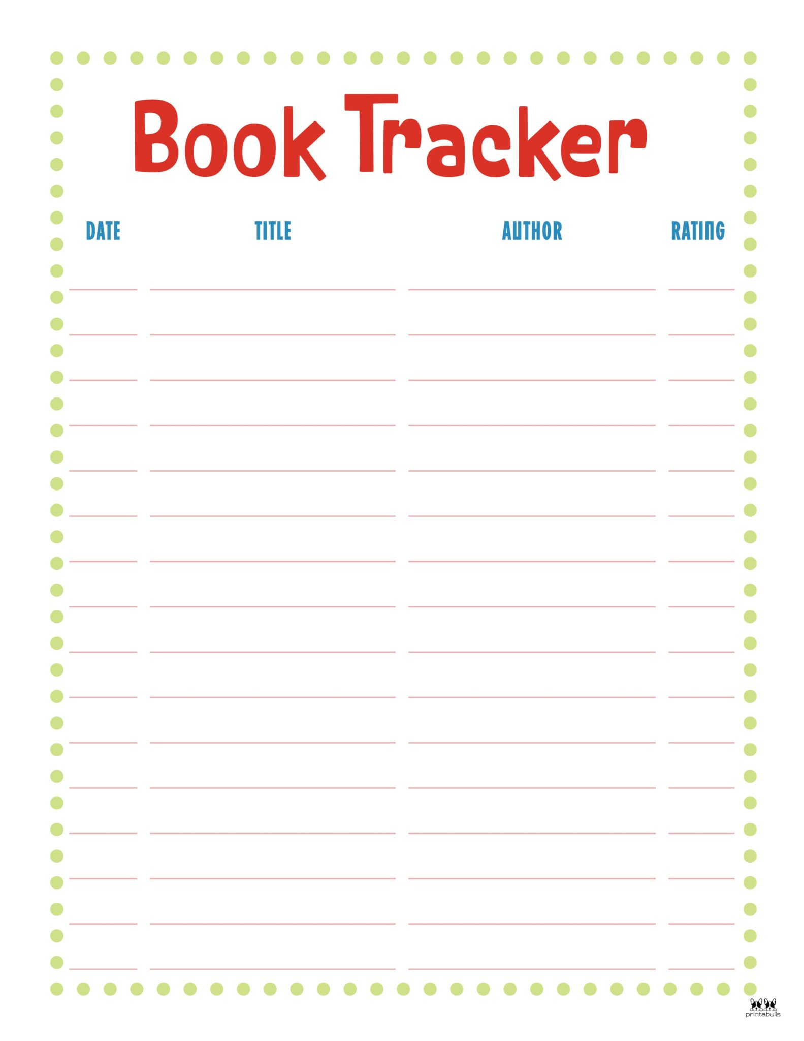Book Trackers - 15 FREE Trackers | Printabulls