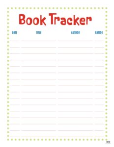 Book Trackers - 15 FREE Trackers - PrintaBulk