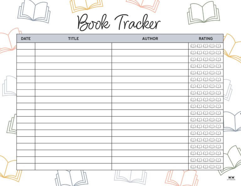 Book Trackers - 15 FREE Trackers - PrintaBulk