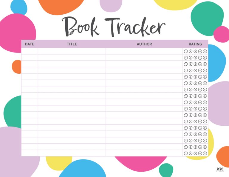 Book Trackers - 15 FREE Trackers | Printabulls