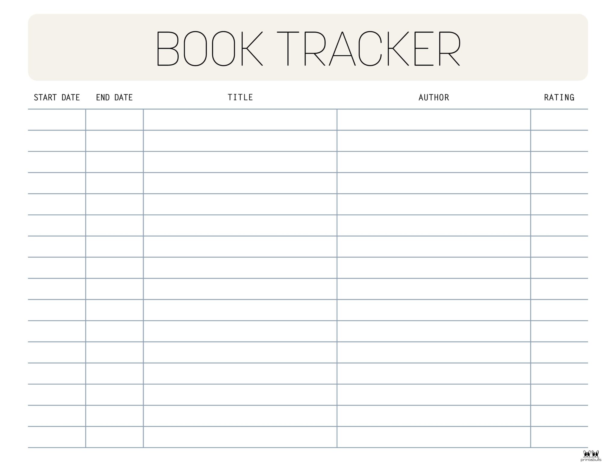 Book Trackers - 15 FREE Trackers | Printabulls