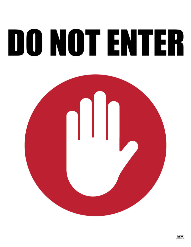 Do Not Enter Signs - 15 Free Printable Signs | Printabulls