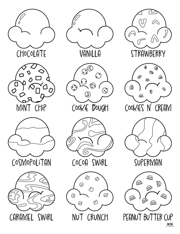 Ice Cream Coloring Pages - 26 Printable Pages | Printabulls