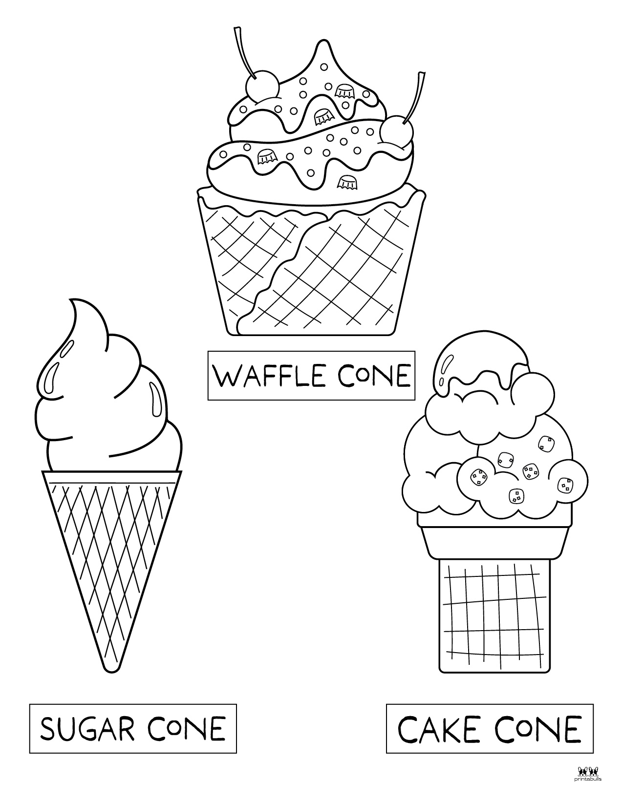 Ice Cream Coloring Pages - 26 Printable Pages | Printabulls