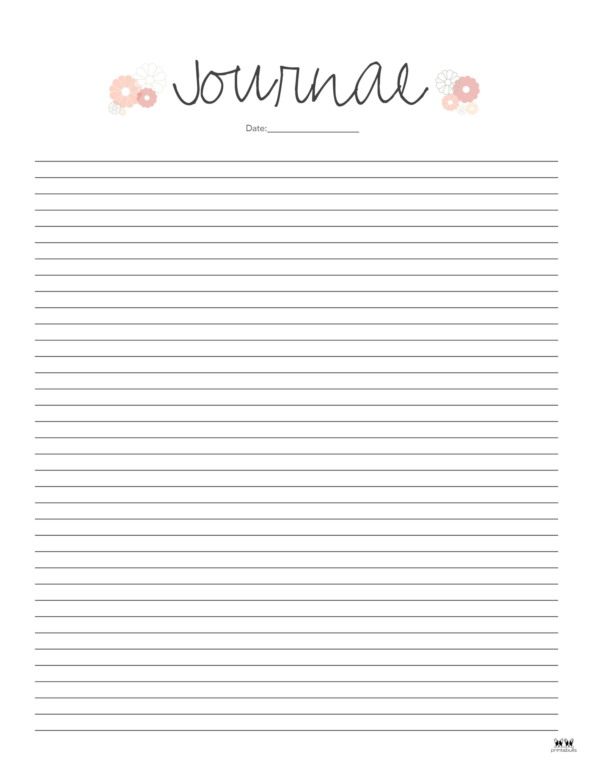 Journal Templates & Pages - 25 FREE Printables | Printabulls