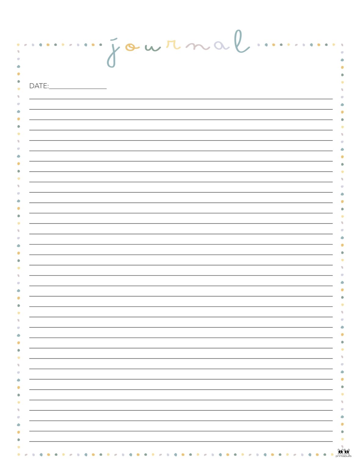 Journal Templates & Pages - 25 FREE Printables | Printabulls