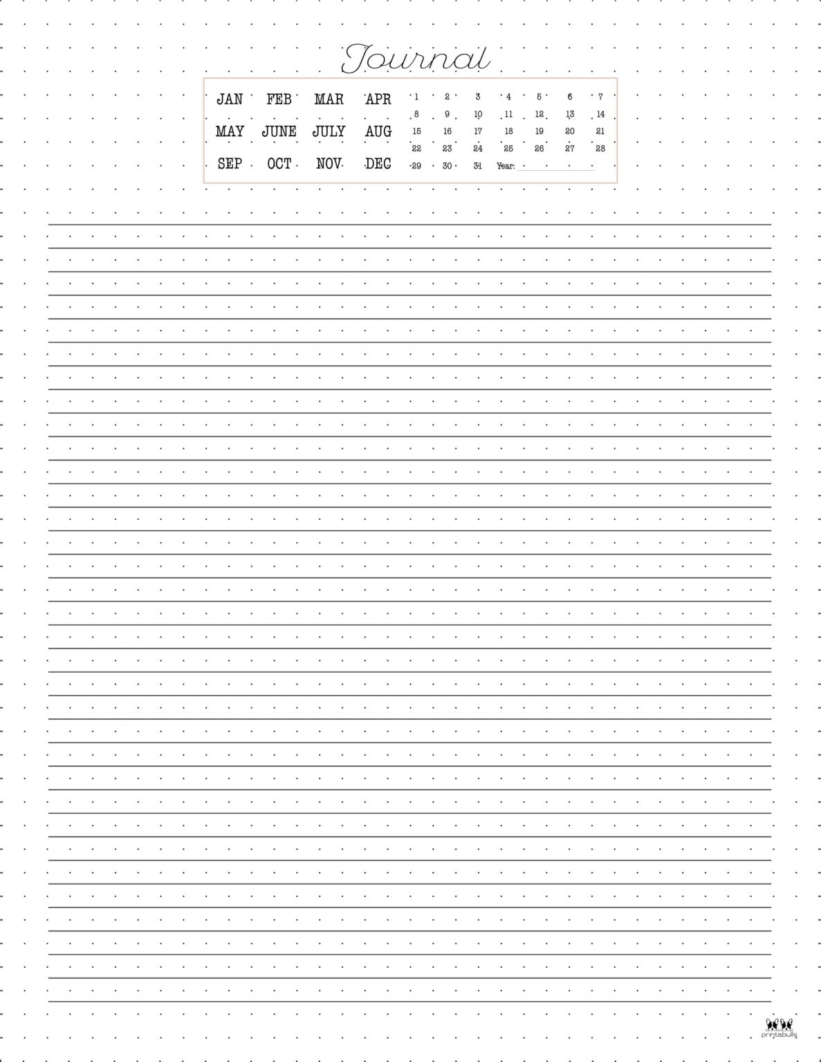 Journal Templates & Pages - 25 FREE Printables | Printabulls