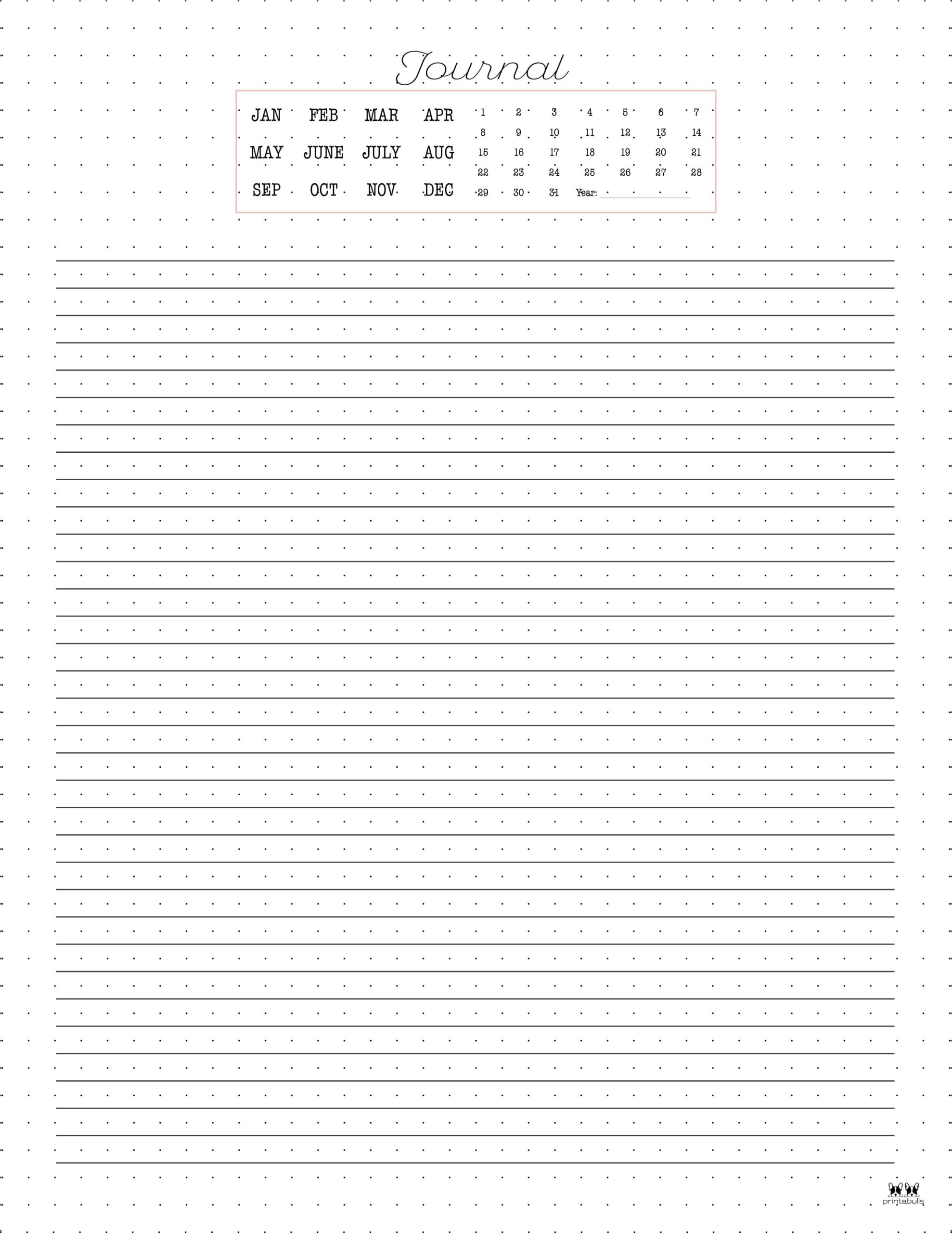 Journal Templates & Pages - 25 FREE Printables | Printabulls