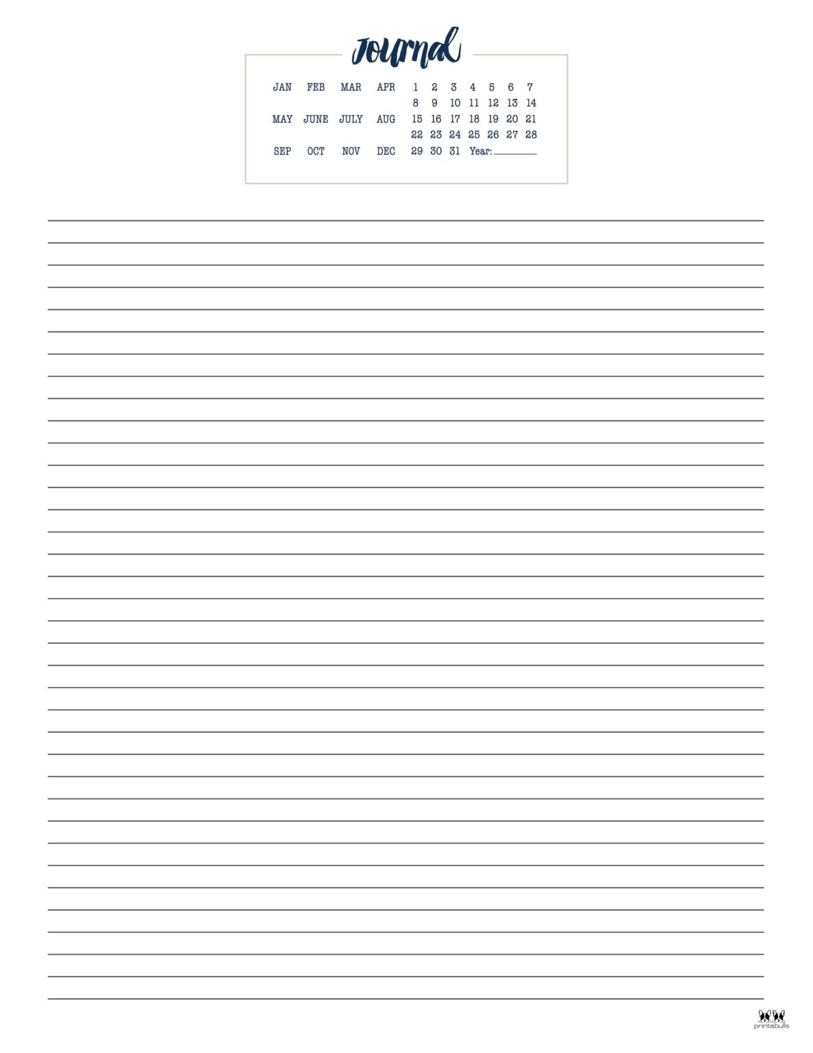 Journal Templates & Pages - 25 FREE Printables | Printabulls