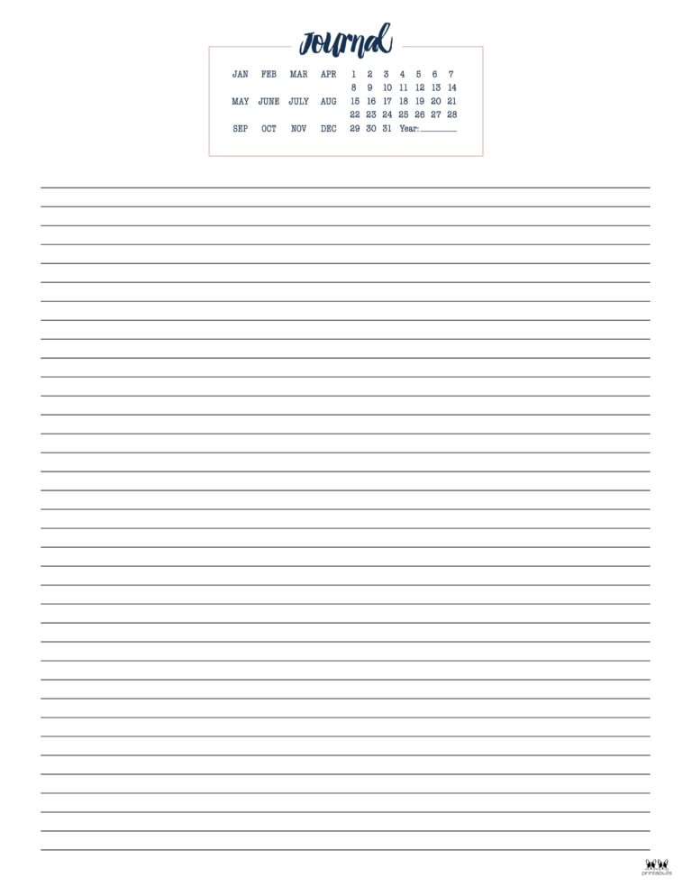 Journal Templates & Pages - 25 FREE Printables | Printabulls