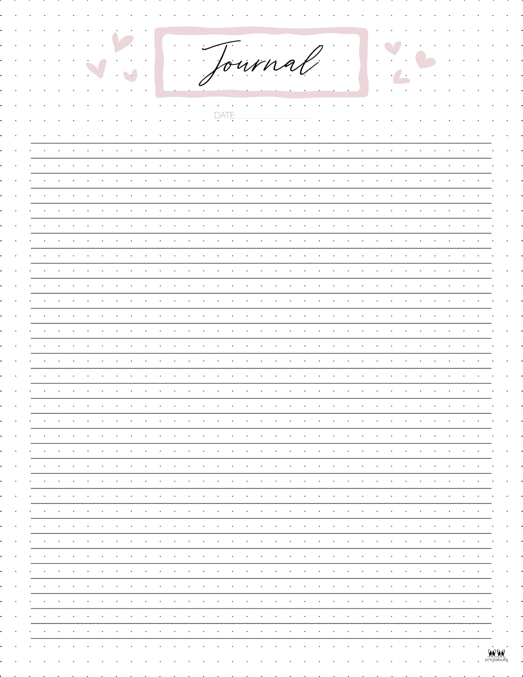 Journal Templates & Pages - 25 FREE Printables | Printabulls