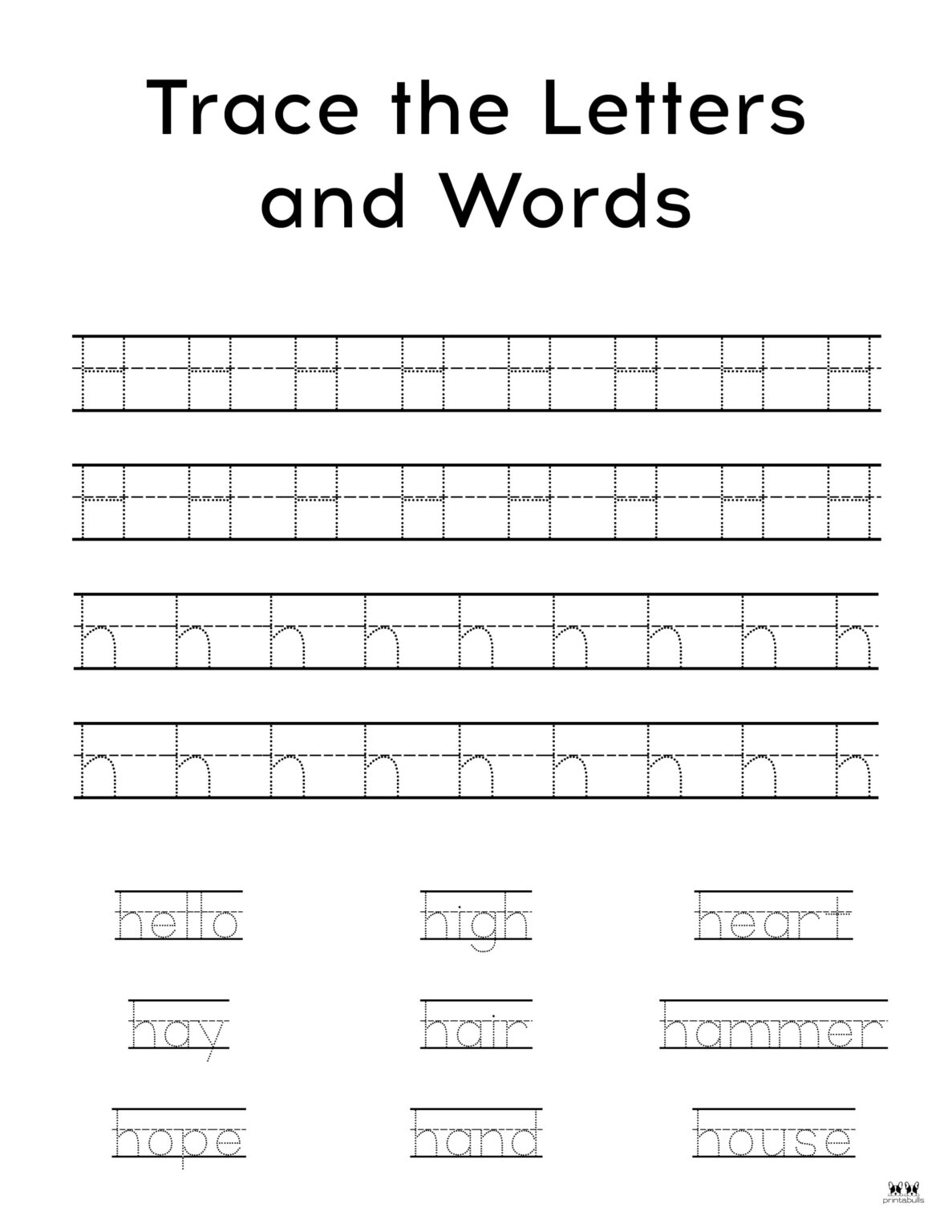 Letter H Worksheets - 50 FREE Printables | Printabulls