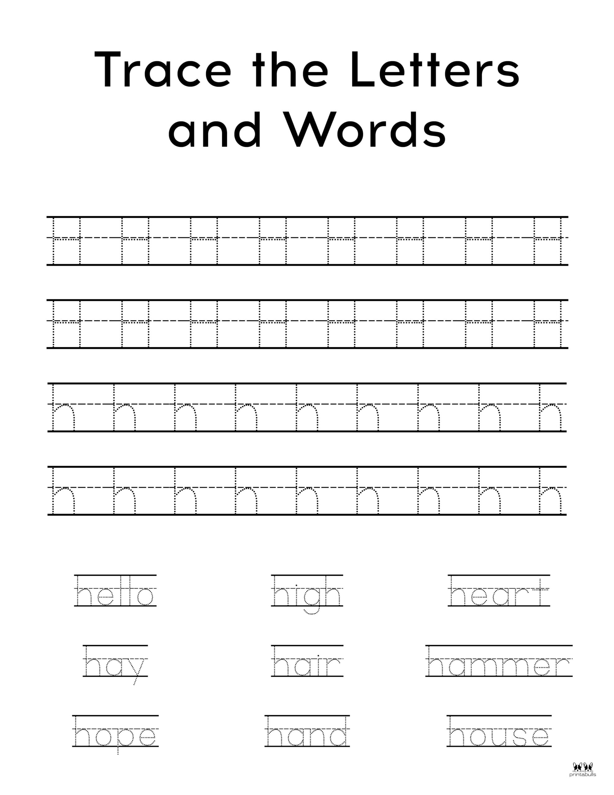 Letter H Worksheets - 50 FREE Printables | Printabulls