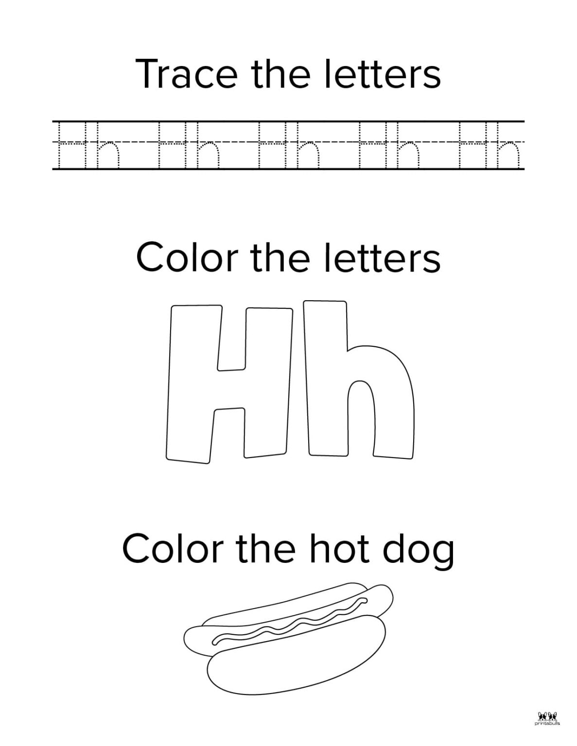Letter H Worksheets - 50 FREE Printables | Printabulls