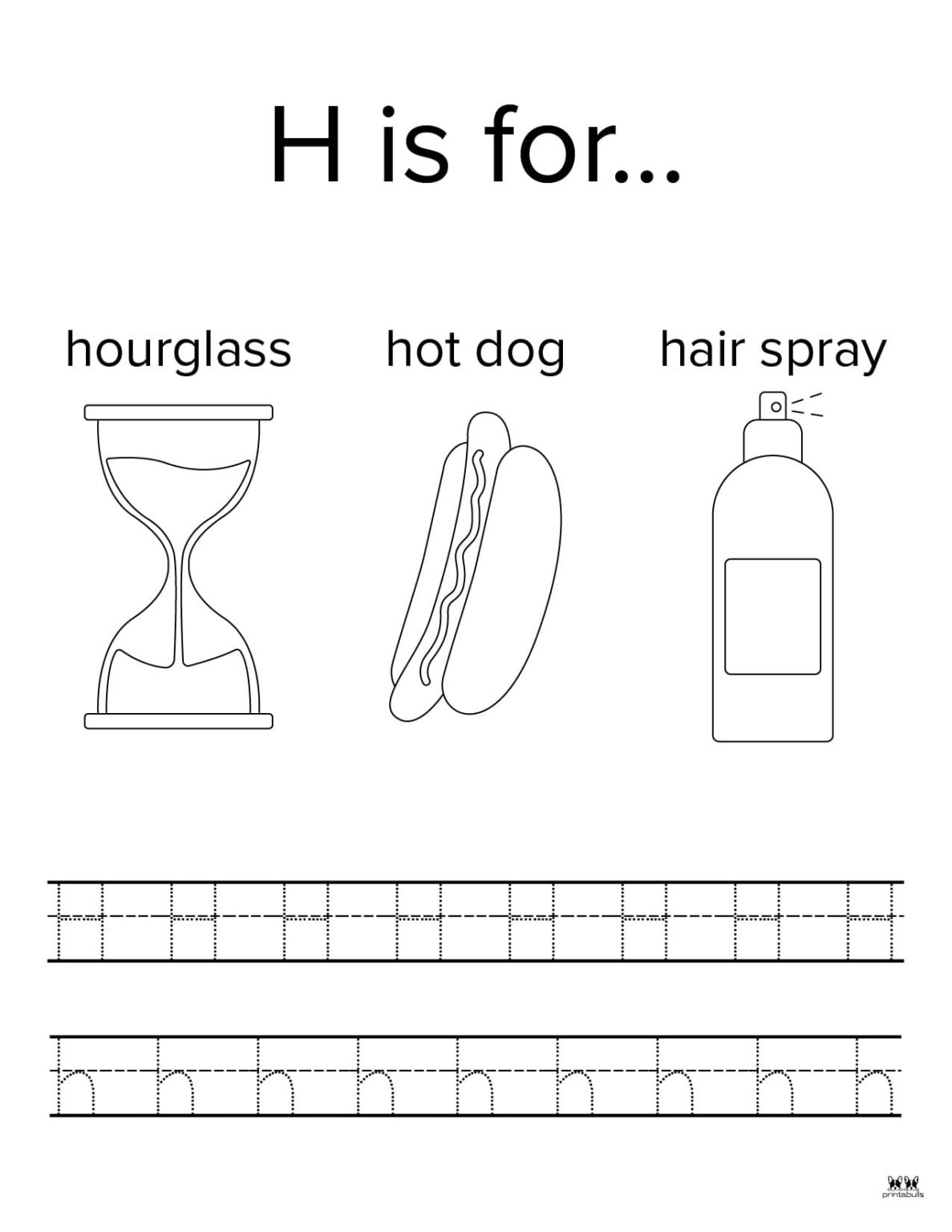 Letter H Worksheets - 50 FREE Printables | Printabulls