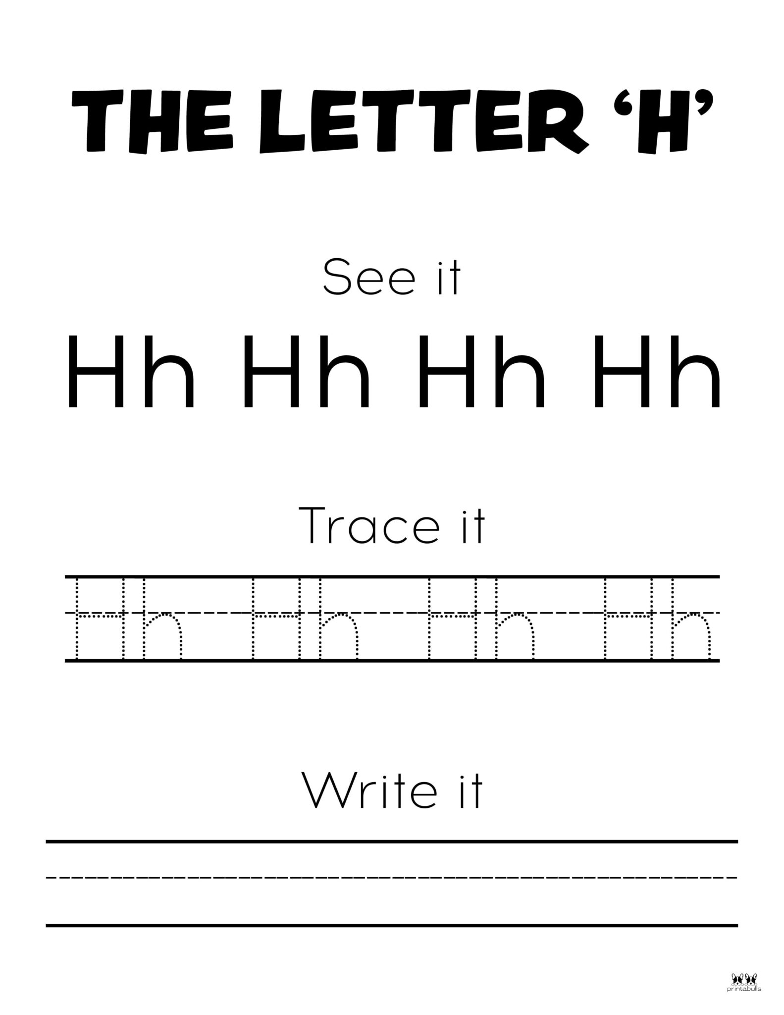 Letter H Worksheets - 50 FREE Printables | Printabulls