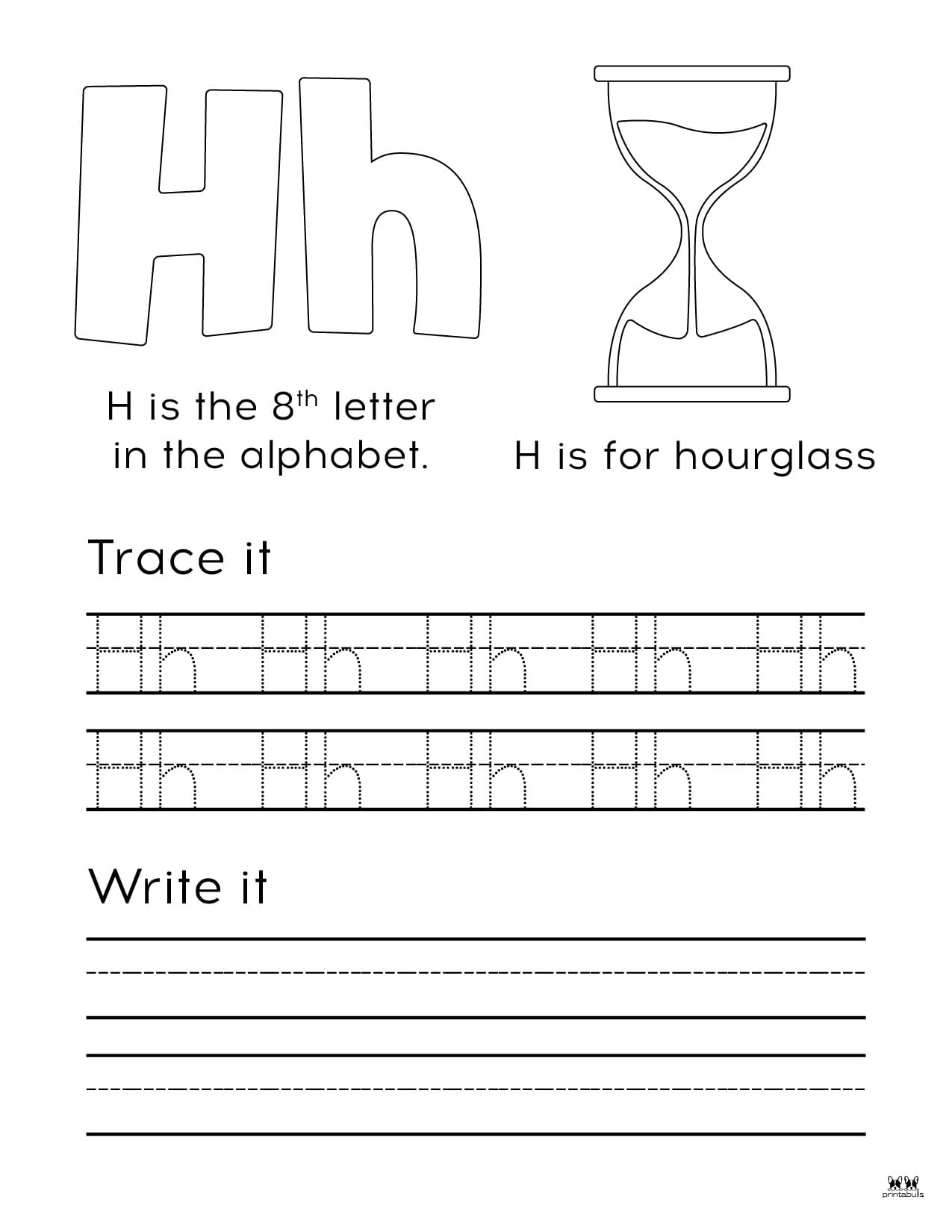 Letter H Worksheets - 50 FREE Printables | Printabulls