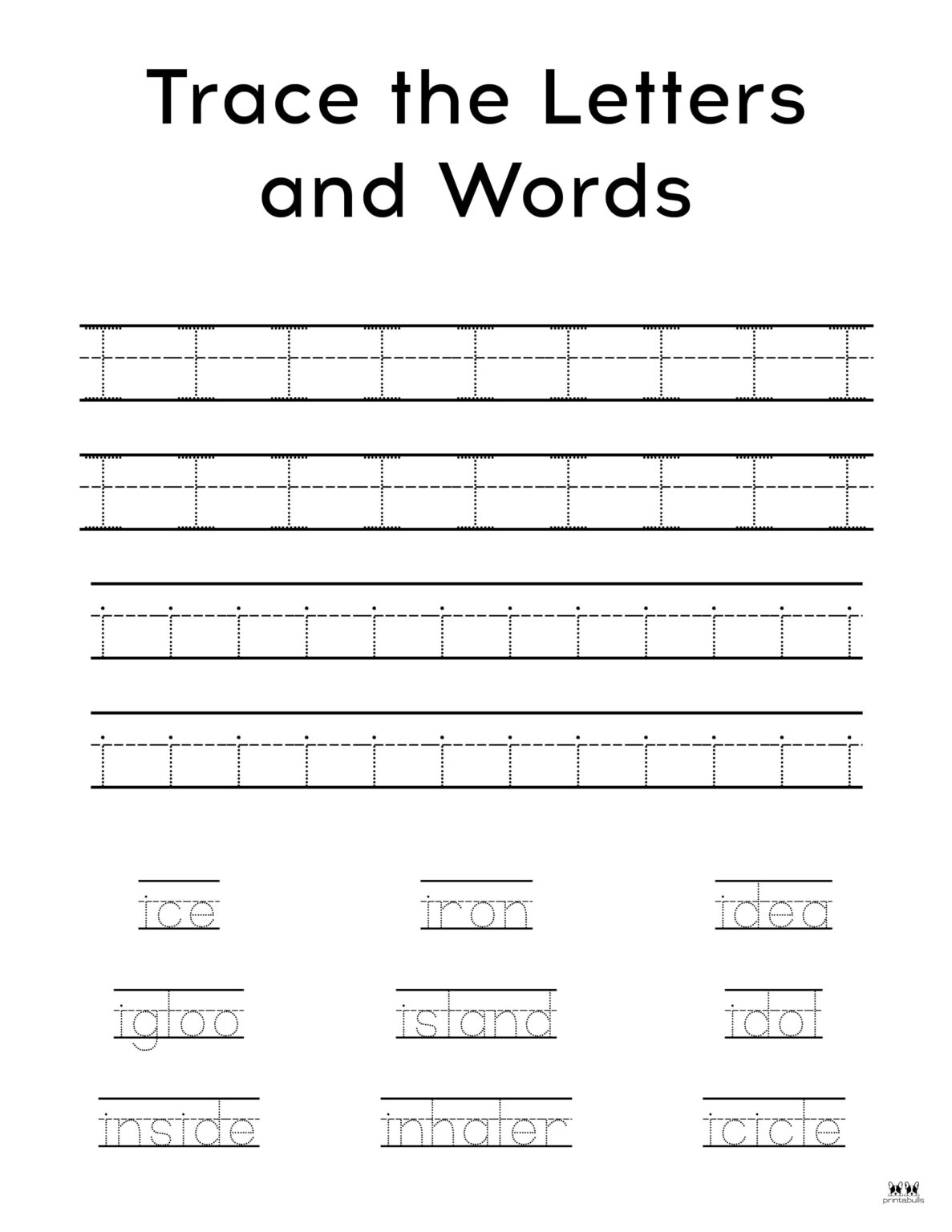 Letter I Worksheets - 50 FREE Printables | Printabulls