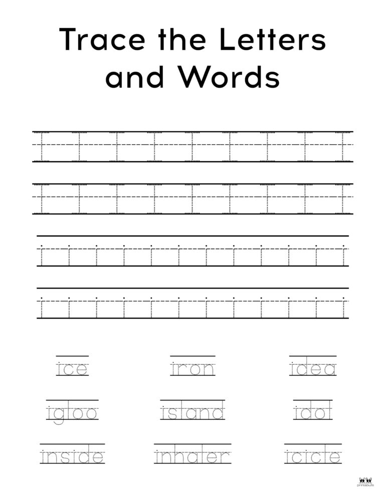 Letter I Worksheets - 50 FREE Printables | Printabulls